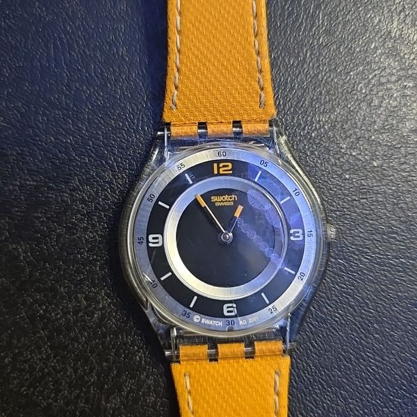 Swatch AG 2001 Yellow Leather Band | WatchCharts Marketplace