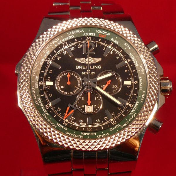 Breitling Bentley British Racing GMT Ltd Ed Chronometer Chronograph ...
