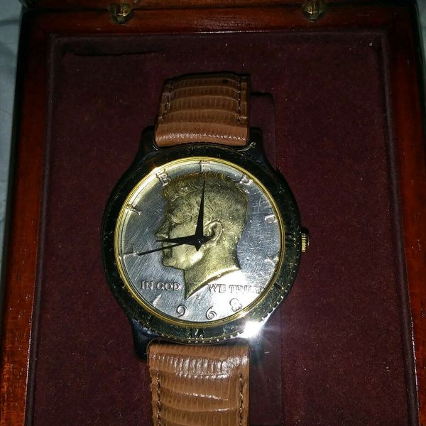 WALTHAM LIMITED EDITION 1968d KENNEDY HALF DOLLAR (FRONT) WATCH ...