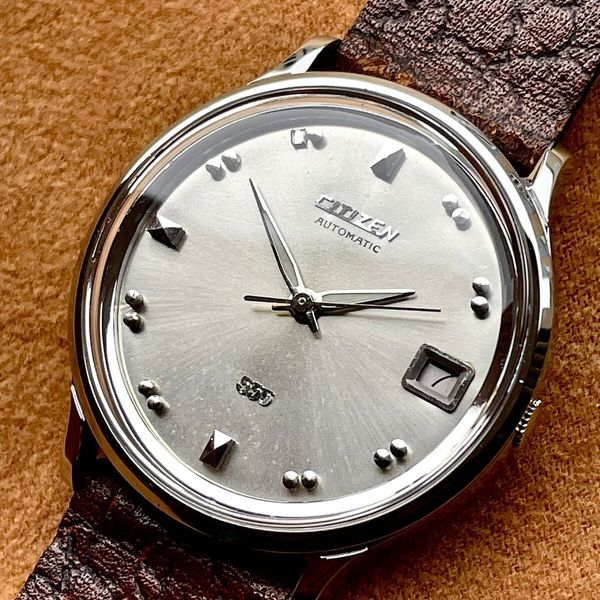 Citizen 555 Automatic 37.5mm Vintage Waterproof All Stainless Steel ...