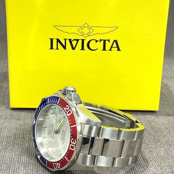 INVICTA Pro Diver Automatic Silver Dial Pepsi Bezel 40mm Men's Watch ...