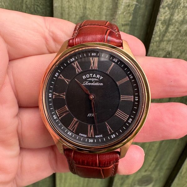 NEW GENTS STUNNING ROTARY REVELATION REVERSIBLE DIAL WATCH ...