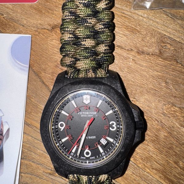 Victorinox Inox Carbon Quartz watch Wristwatch Paracord 43mm $1000.00 ...