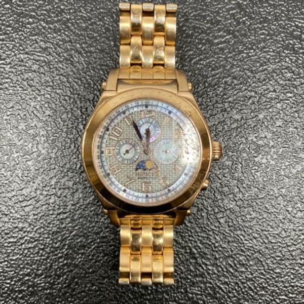 Invicta Model 4824 Gold Tone and Mother of Pearl Wrist Watch NEEDS A ...