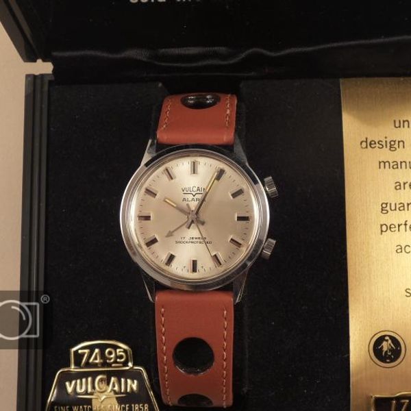 SOLD: NOS Stunning Vintage Vulcain Alarm Watch with original box and ...