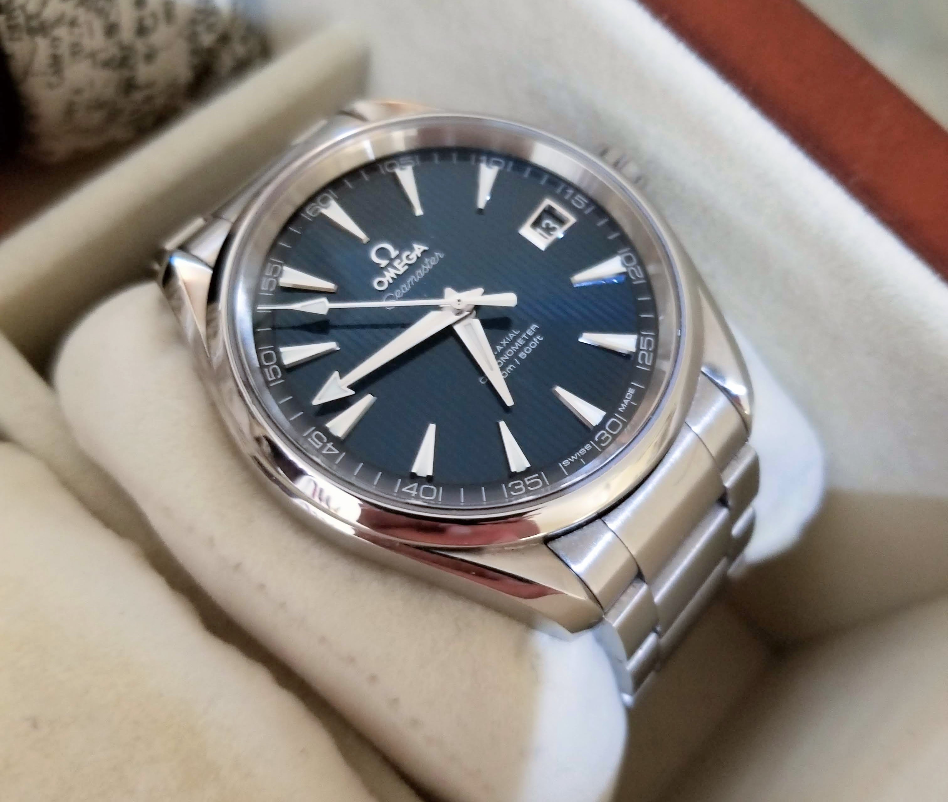 [WTS] Omega Aqua Terra 8500 Skyfall Blue 41.5mm - Full Kit ...