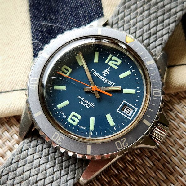 1970s Vintage Chronosport Automatic Dive Watch | WatchCharts Marketplace