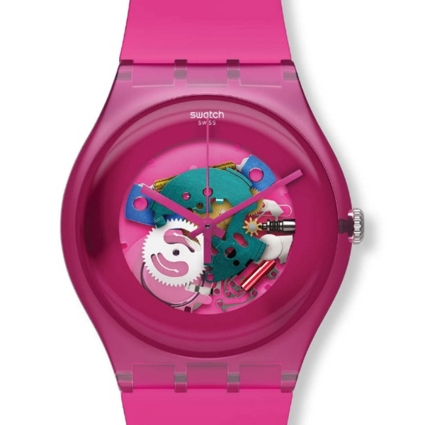 NEW Limited Edition Swatch New Gent 41mm PINK LACQUERED Skeleton ...