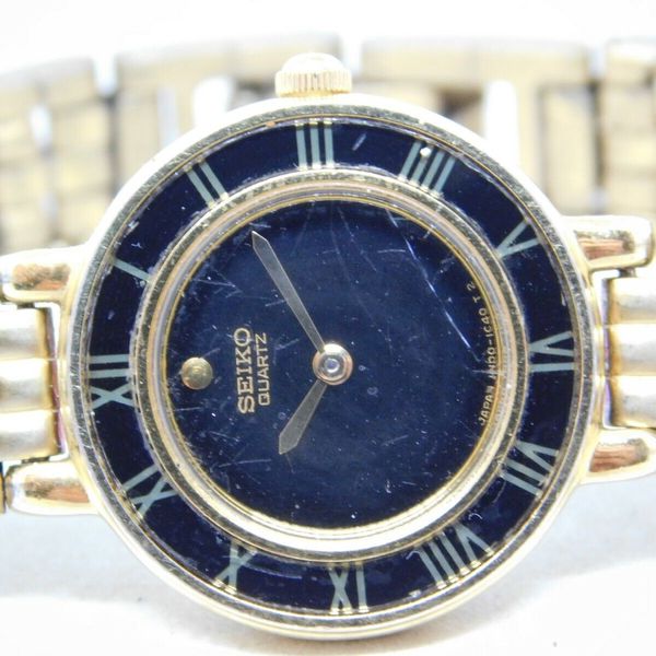 Seiko 1N00-0D29 Two Tone Quartz Analog Ladies Watch Sz. 5 3/4 ...