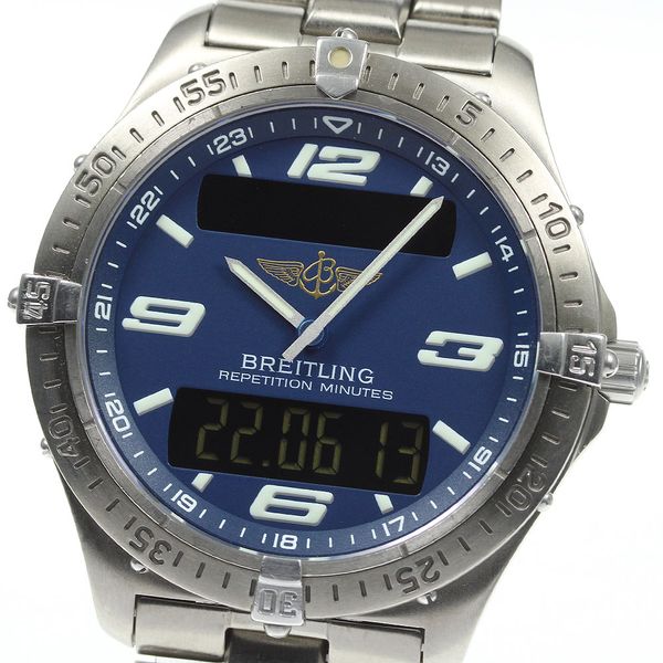 With warranty [BREITLING] Breitling Aerospace Alarm Dual Time E65062 ...