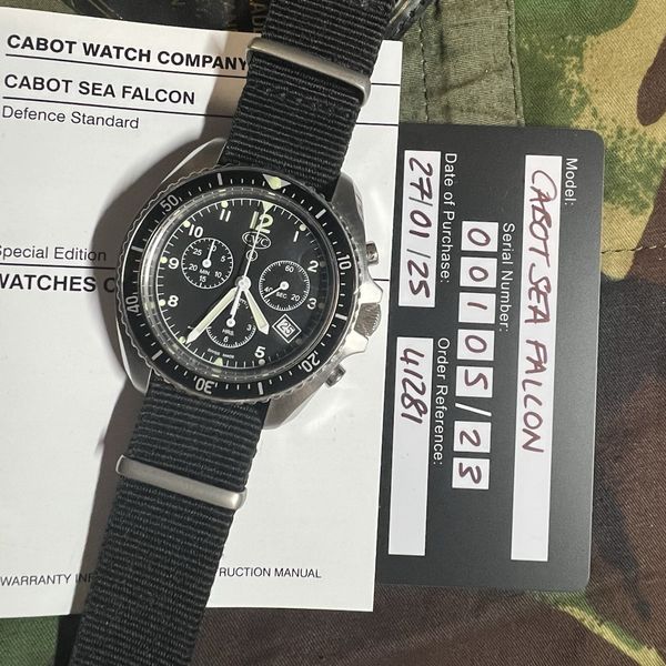 CWC Cabot Sea Falcon Quartz Chronograph | WatchCharts Marketplace