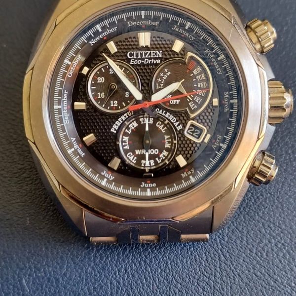 Citizen Eco Drive E870 Titanium - Black Face - Full Working Condition ...