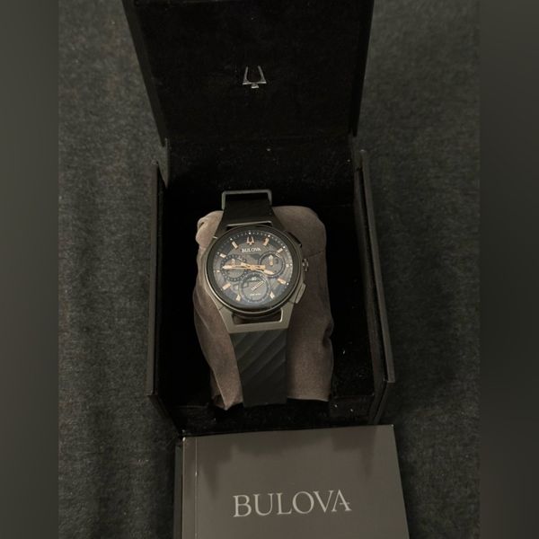 Bulova Curv Chronograph Titanium Men's Watch 98A162 | WatchCharts ...