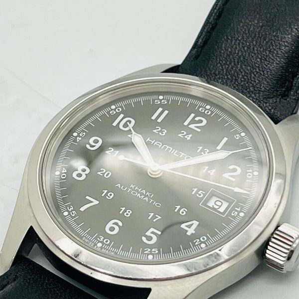 Hamilton Khaki Field H704450 38mm Automatic Dark Green Men's Watch ...