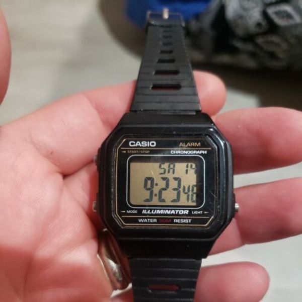 Casio Men's Watch W217H Illuminator Digital Quartz 38mm Alarm Black ...