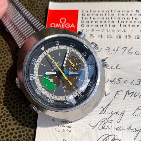 1970 Omega Flightmaster Ref. 145.013 Pilots Chronograph Wristwatch w ...