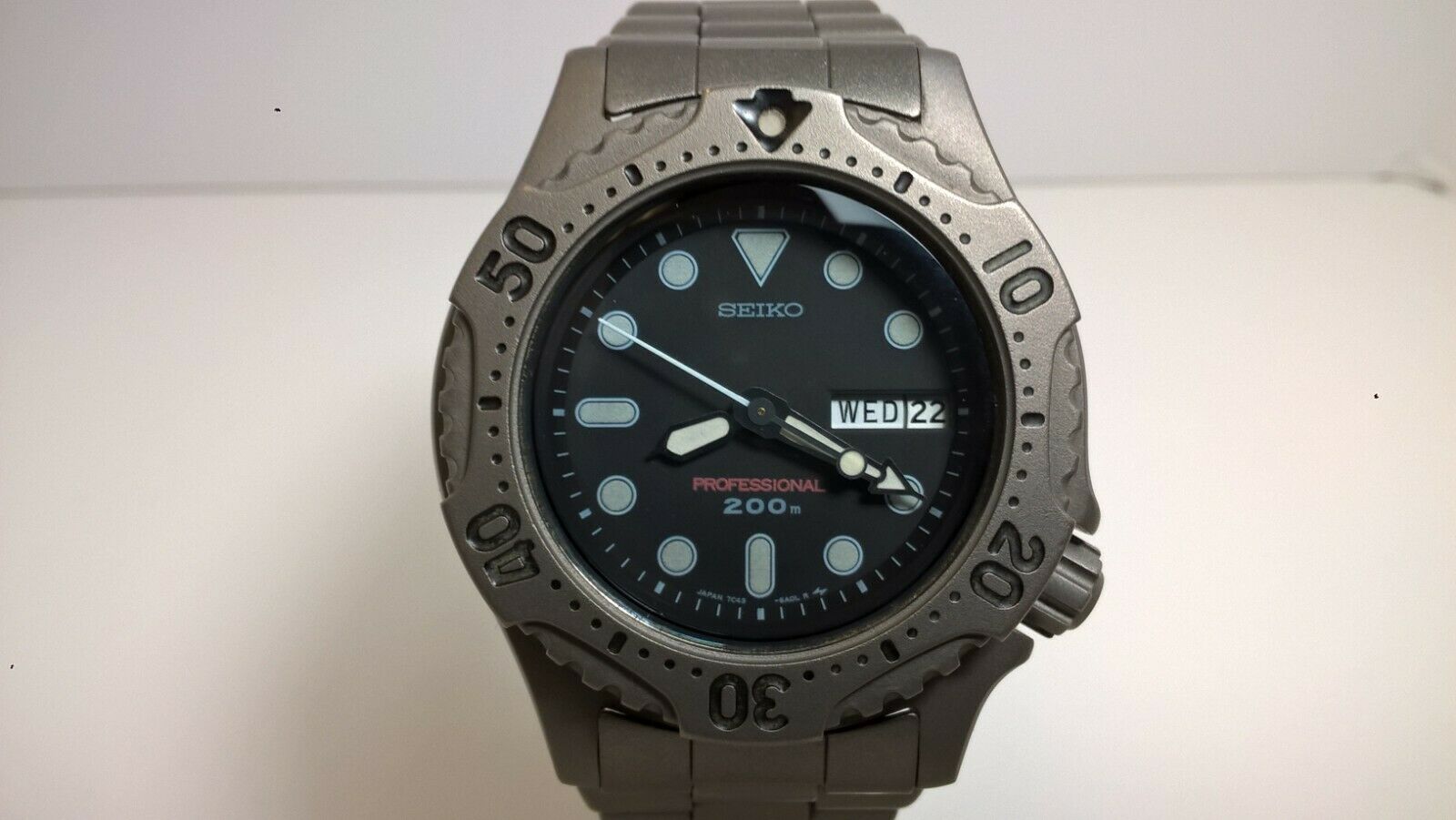 Seiko Professional 200m 7C43-6A10 Titanium SBBT027 Tuna Nephew ...