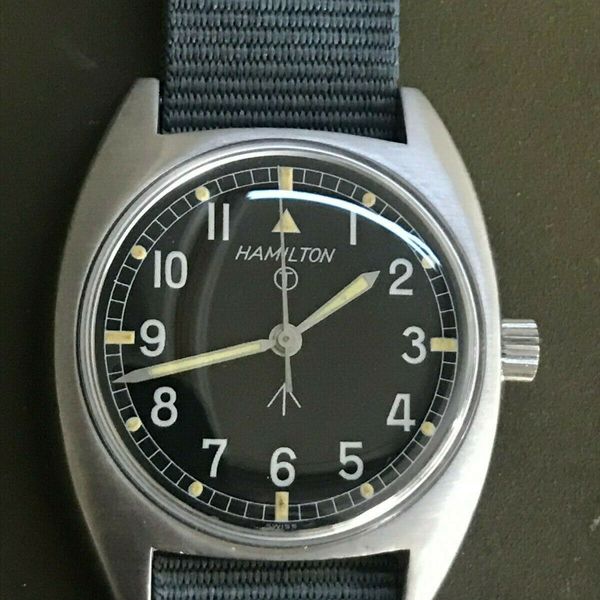 Serviced Rare Hamilton W10 6bb 1975 Raf Issue Hacking Seconds