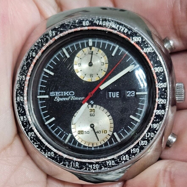 Seiko 6138-0011 Automatic Chronograph Watch Vintage Mens UFO Speed ...