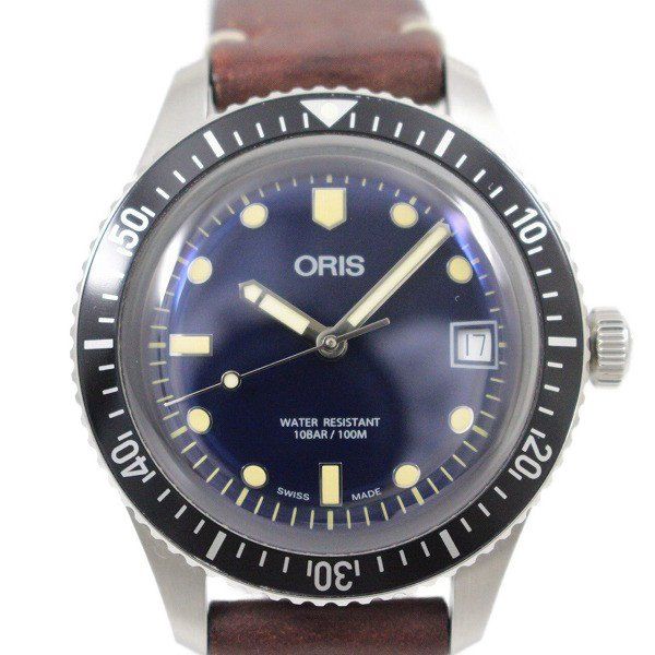 [Used] Oris Divers 65 Automatic Men's Watch Blue Dial Genuine Leather ...