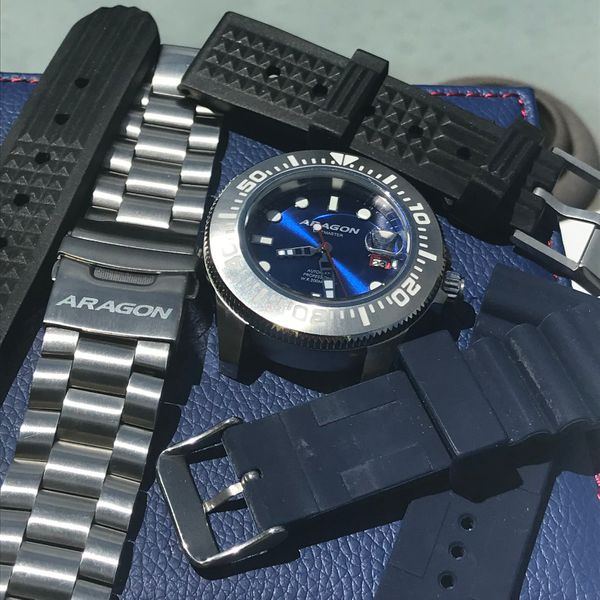 FS: Aragon Divemaster II Dive Watch- Cobalt Blue SHarp-45MM - $95 "Lets ...