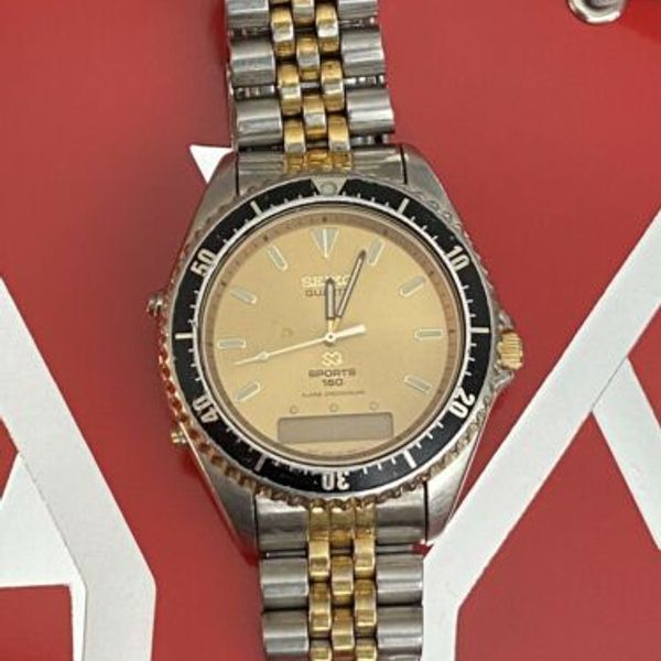 Vintage Mens Seiko (Arnie)Sports 150 H601-8089 ANA-DIGI Chronograph Alarm Watch | WatchCharts ...