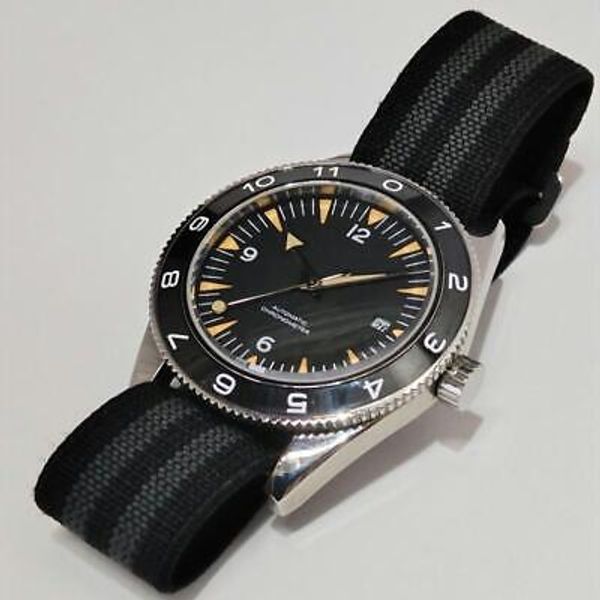 Omega Seamaster Style Homage Watch No Logo Miyota Movement Vintage ...