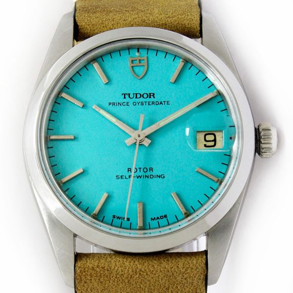 Tudor Prince Oyster Date Auto Turquoise Men's Vintage Watch 74000 Year ...