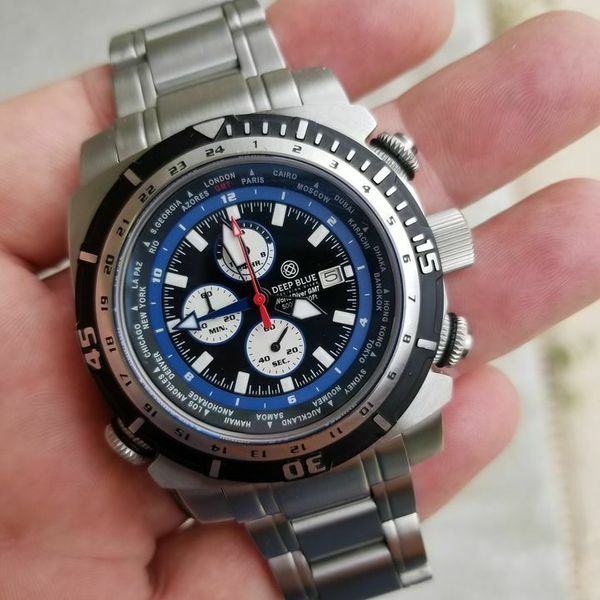 RARE Deep Blue World Diver 500 GMT Chrono NR | WatchCharts