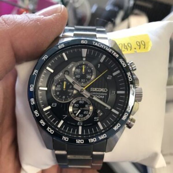 SEIKO Men's Chronograph Motor Sports 100m Blue Dial Watch SSB321 #18 ...