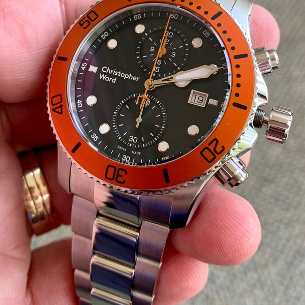 LNIB Christopher Ward C60 Trident Chronograph 300 43mm - Full Kit ...