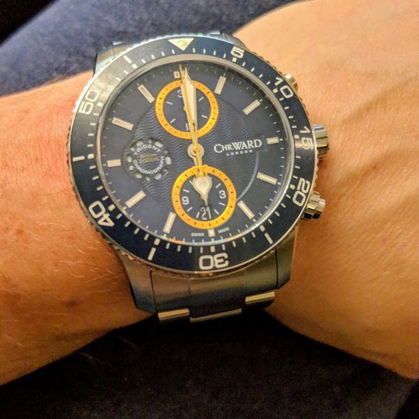 FS Christopher Ward C60 Chronograph - Matching Old -Dial and Bracelet ...