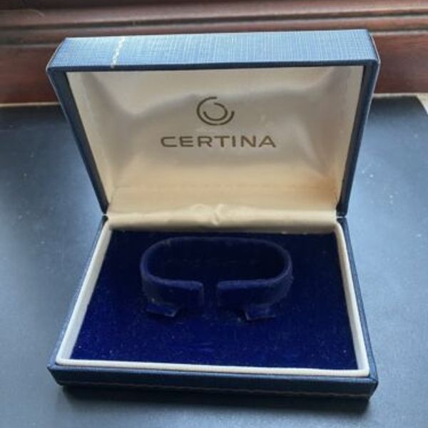 CERTINA VINTAGE WATCH BOX 1960s IN BLUE/ BLUE VELVET INNER EXCELLENT ...