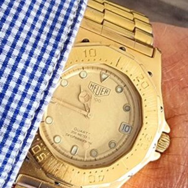 Tag Heuer HEUER 3000 Fully Gold Plated Rare Model 937.413 Very Good ...