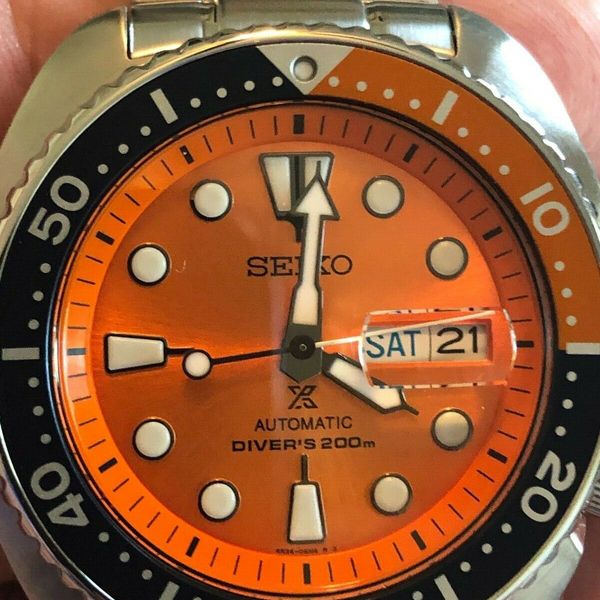 Seiko Limited Edition Orange Turtle Prospex Diver SRPC95K1 Nemo 45mm ...