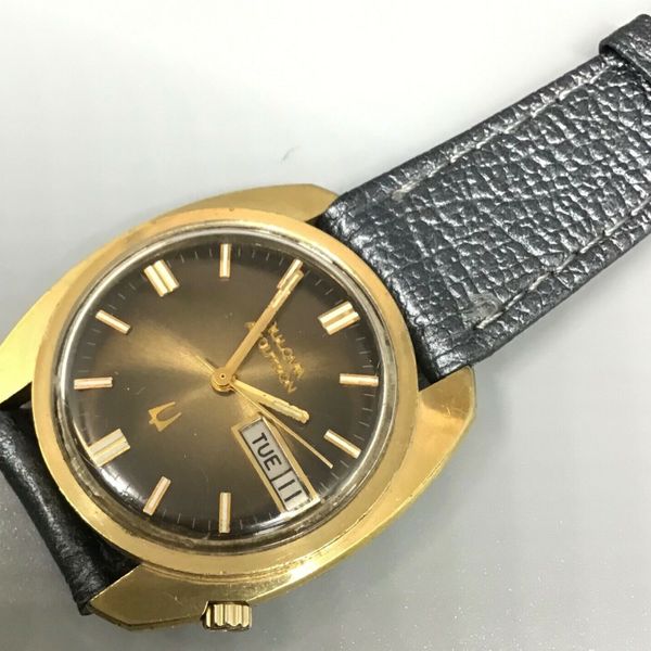 Vintage BULOVA ACCUTRON N3 Day/Date Gold Electroplated Bezel Men’s ...