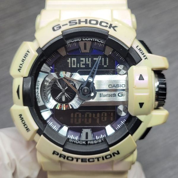 Casio G-Shock GBA-400 G'Mix Bluetooth Digital Analog White Watch Module ...