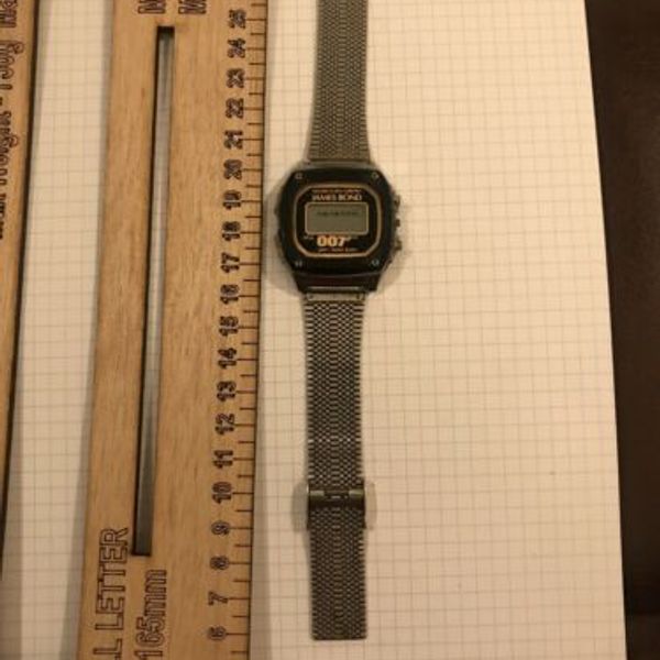 Zeon James Bond 007 Melody Alarm Chrono Digital Metal Watch Non Running ...