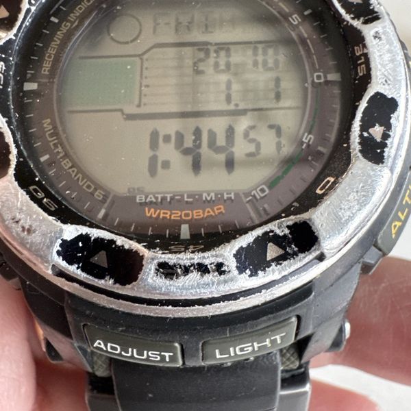 Casio Men's Watch PRW2500R Pro Trek Triple Sensor Black Resin Solar ...