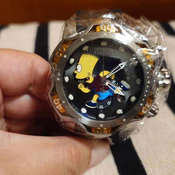Invicta Reserve The Simpsons Venom Chronograph Watch 52.5mm Bart ...