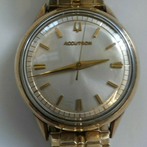 1964 Bulova Accutron M4 Wrist Watch / 10k Gold Filled Bezel / B08034 ...