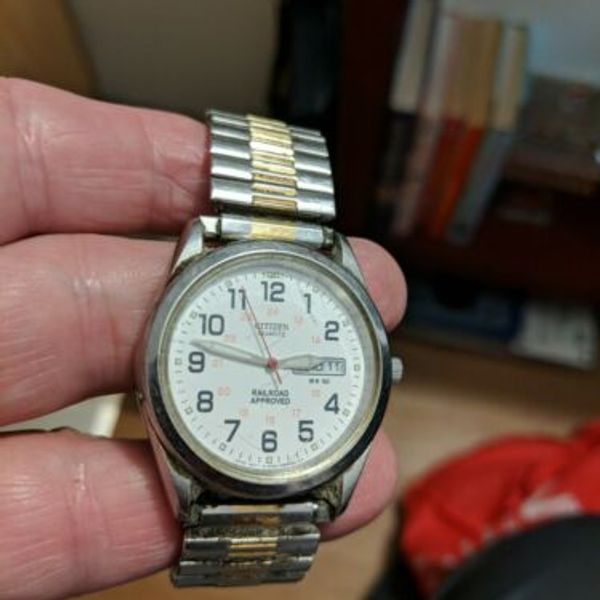 CITIZEN RAILROAD APPROVED Men's Watch 2500-S029295 DAY/DATE Speidel ...