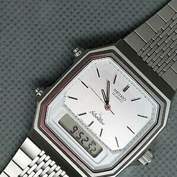 Rare Seiko Vintage Digital Watch Bond Era 80s Retro SILVERWAVE 1983 ...