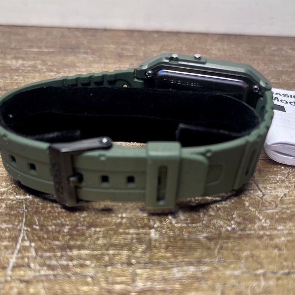 Casio Lithium Module 437 Water Resistant Calculator Watch Works Olive ...