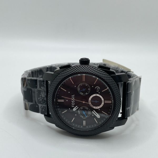 Fossil Machine FS4552IE Mens Black Analog Display Round Chronograph ...