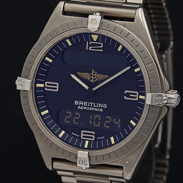 BREITLING Aerospace E56060 Quartz Watch Titanium Digiana w/BOX ...