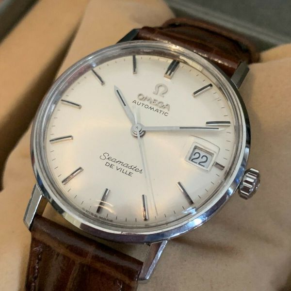 1970 Omega Seamaster DeVille Stainless Steel Date Magnifier 166.020 ...