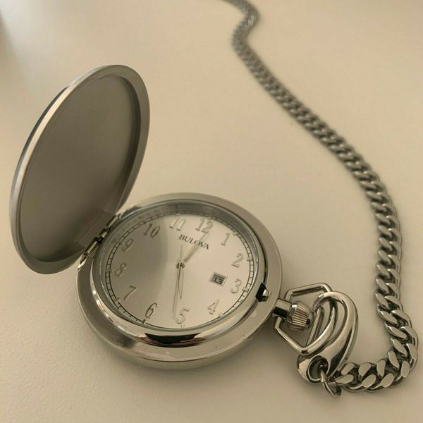 Bulova Mens Stainless Steel Pocket Watch 96b270 | WatchCharts Marketplace