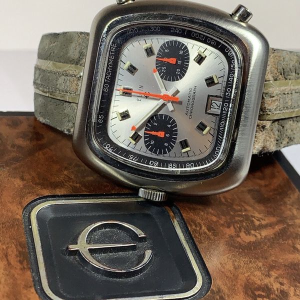 Elgin Caliber 12 Automatic 43mm ALL ORIGINAL Full Set Chronograph 1970â ...