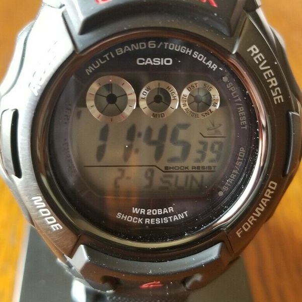 Casio Men's G-Shock GWM530A-1 Atomic Solar Tough Black Digital Watch ...